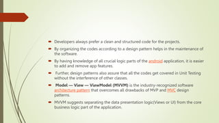 Android DesignArchitectures.pptx | Web Development | Internet