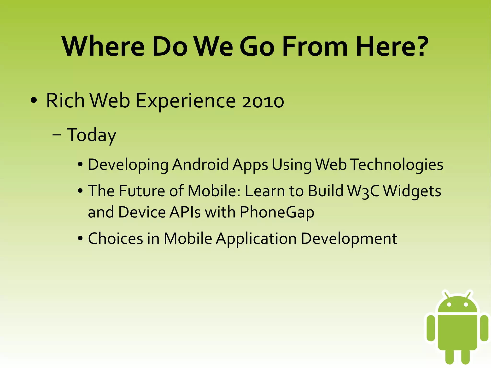 Android Development...The 20,000-Foot View | PDF