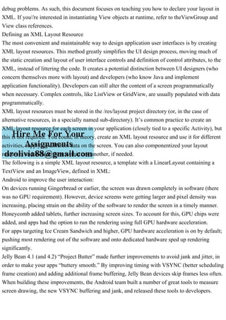 Android developers use the term layout to mean one of two things. Bo.pdf