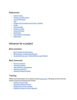Android develop guideline | PDF