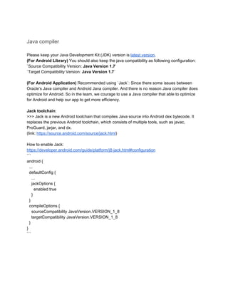 Android develop guideline | PDF