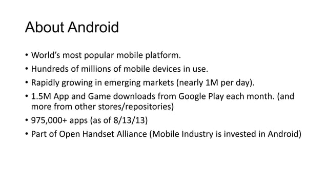 Android development | PPT