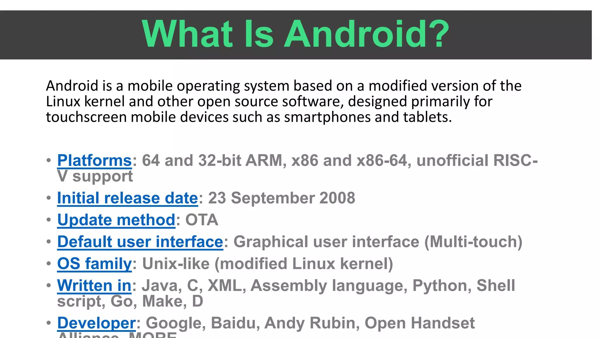 Android development | PPT