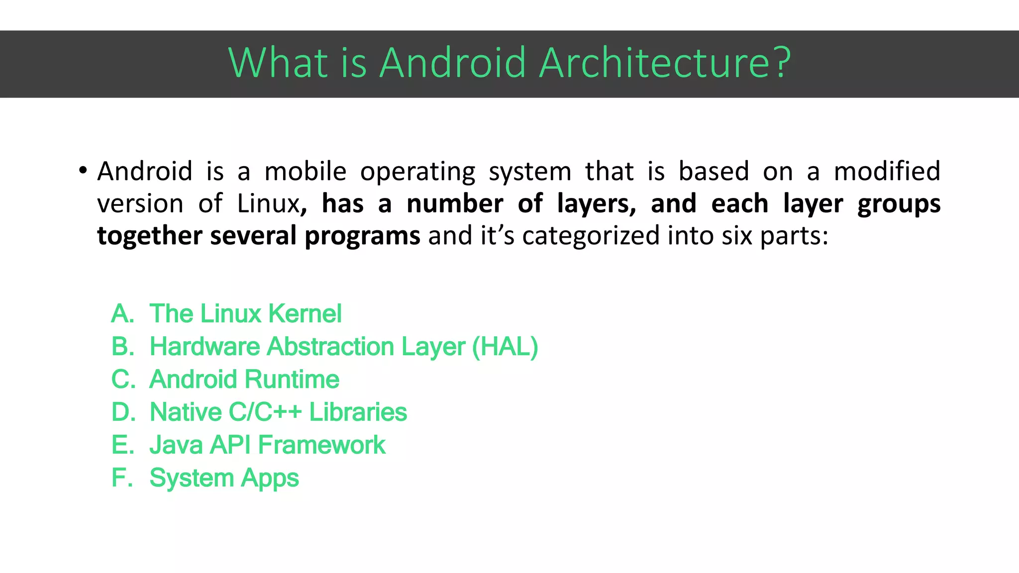 Android development | PPT