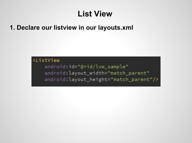 Android development - ListView & Adapter | PPT