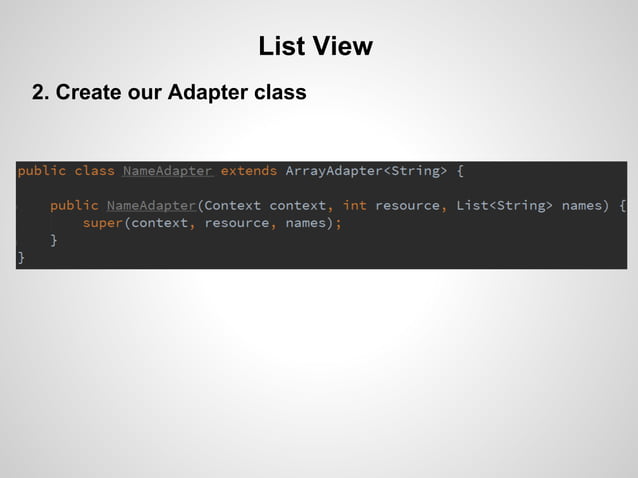 Android development - ListView & Adapter | PPT