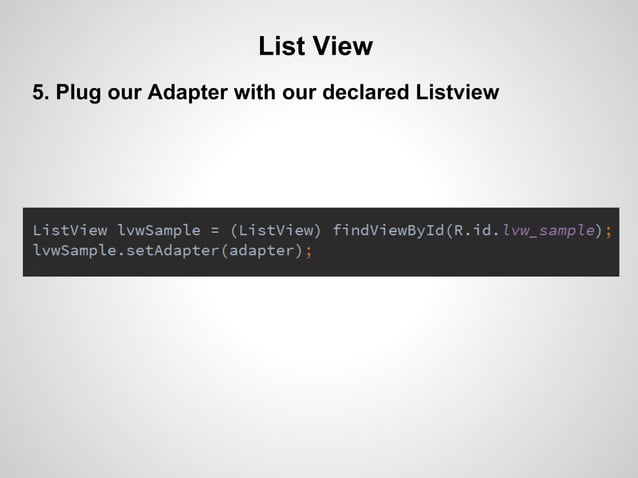 Android development - ListView & Adapter | PDF