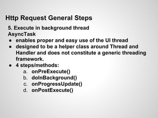 Android development - Network Requests | PDF | Internet | Computing