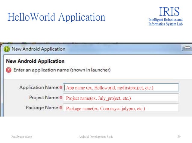 Android development basic _ZuoSyuanWang | PPT