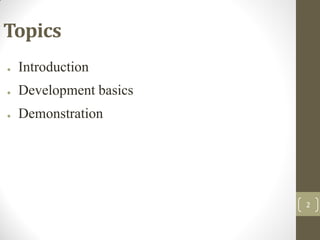 Android development basics | PPT