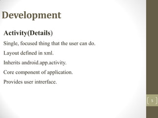 Android development basics | PPT
