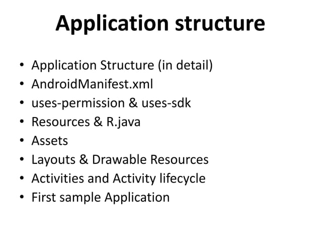 Android development course in pune ppt. | PPT