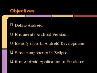 Android development orientation for starters v4 seminar | PPT