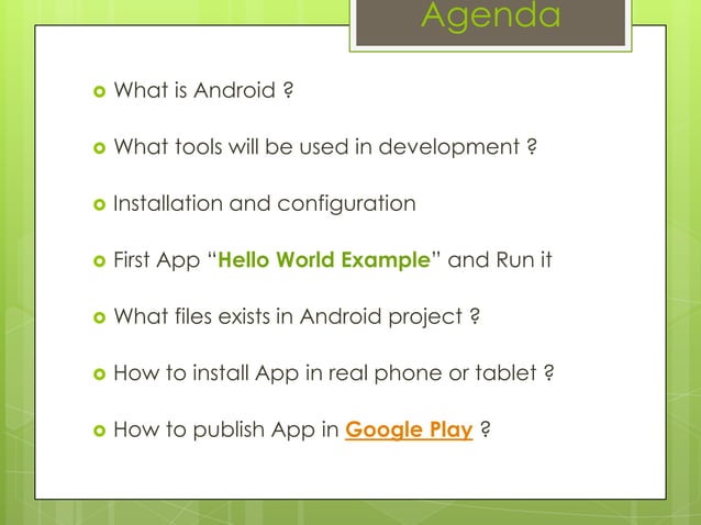 Android development session | PPT