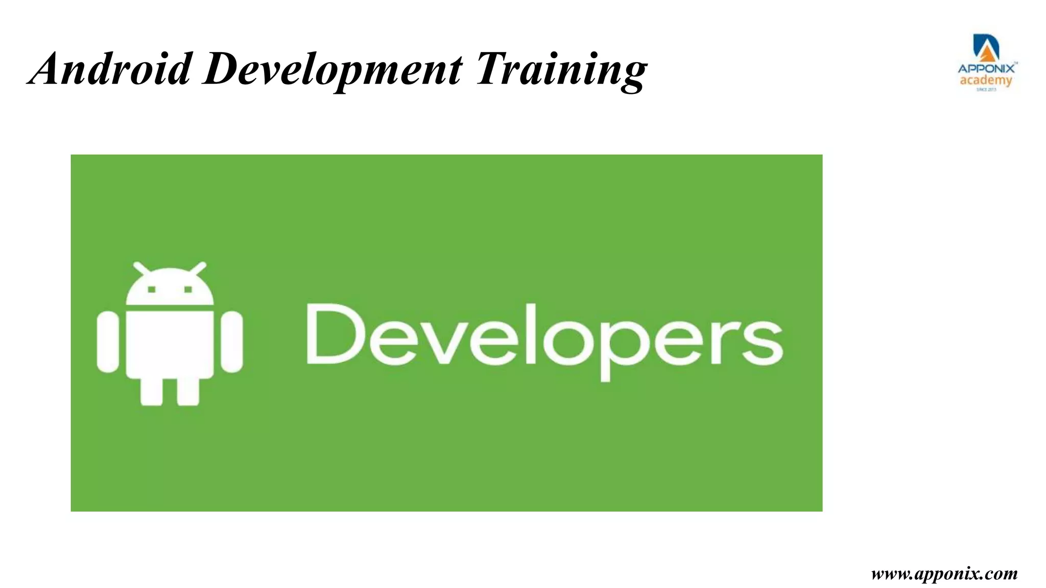 Android development training | PPTX