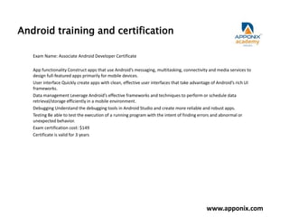Android development training | PPT