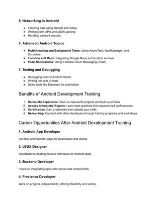 Android Development Training A Comprehensive Guide to Building Android ...