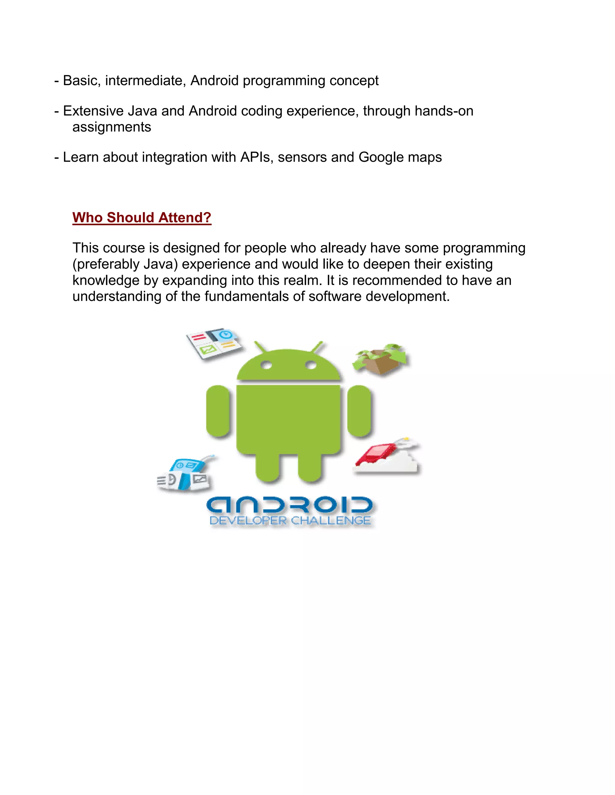 Android development training program | PDF