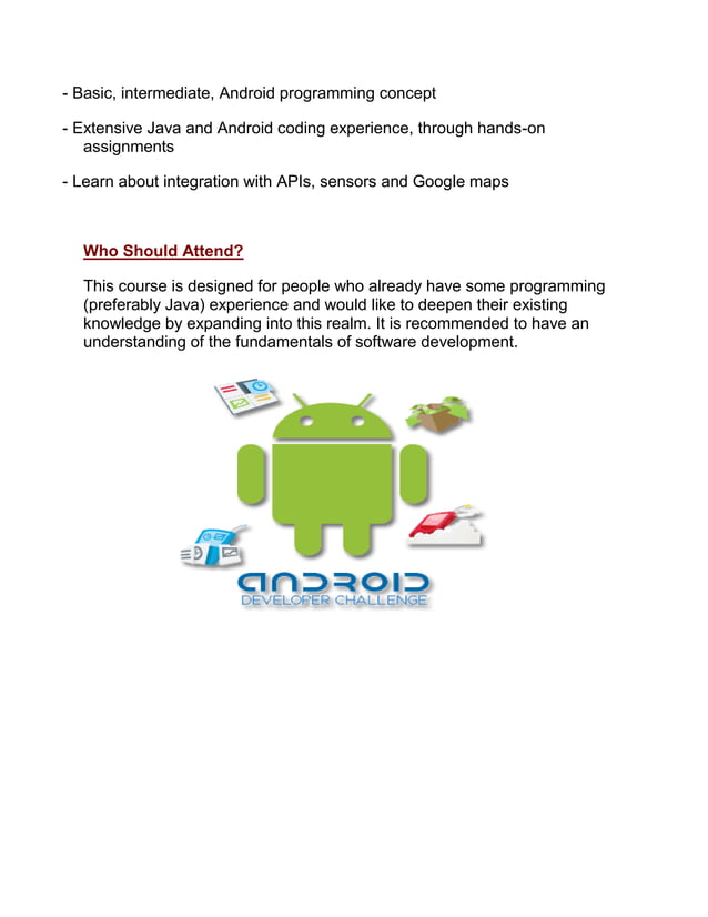 Android development training program | PDF