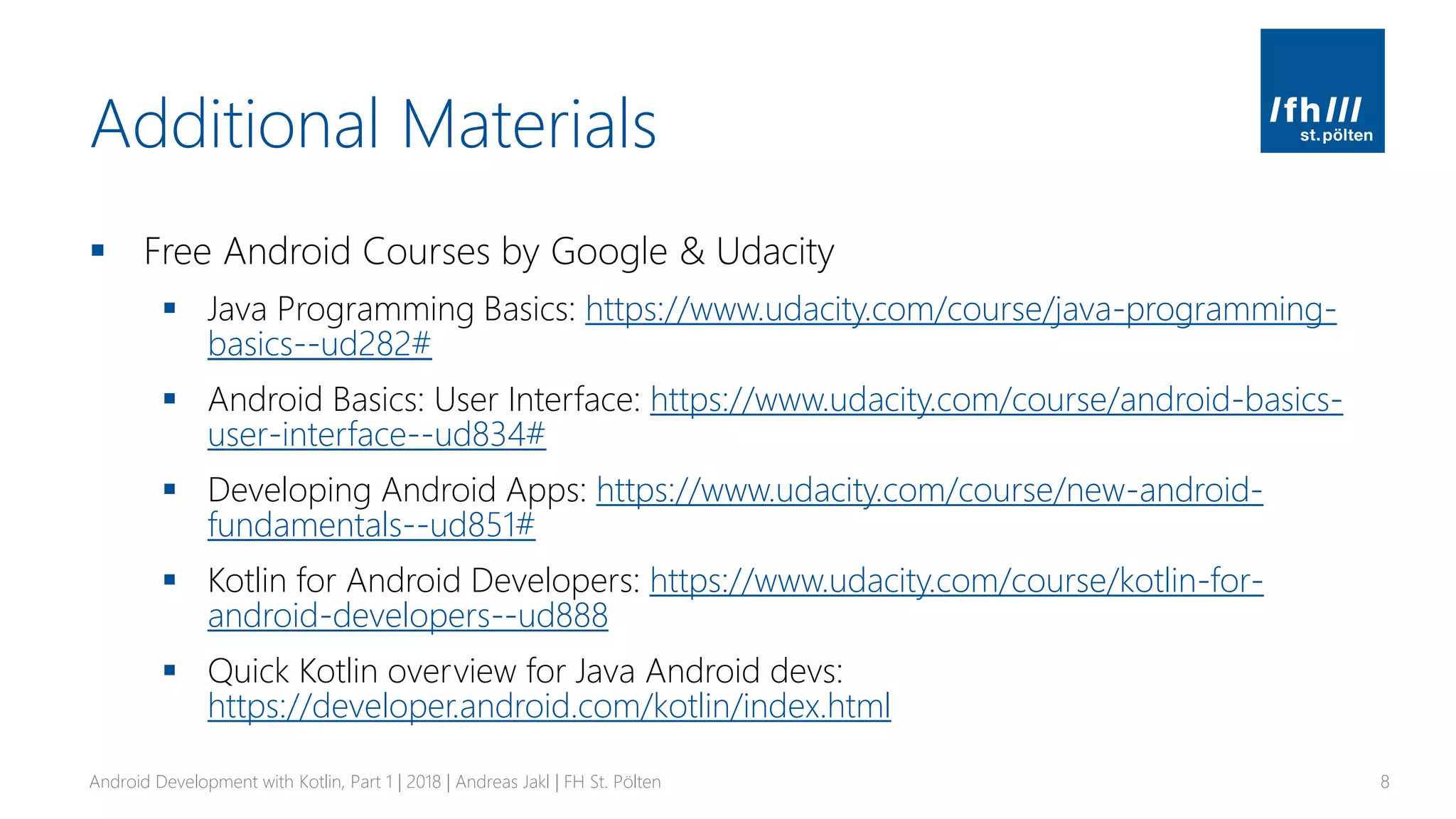 Android Development With Kotlin Part 1 Introduction Ppt