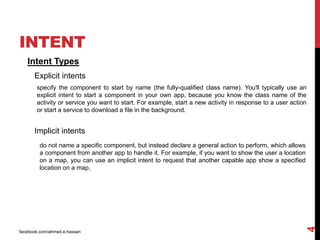 Android development session 2 - intent and activity | PPT