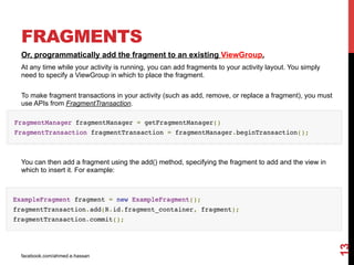 Android development session 4 - Fragments | PPT