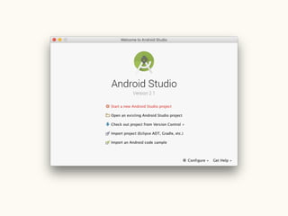 Android Studio Setup Guide on Mac OS X 10.11` | PPT