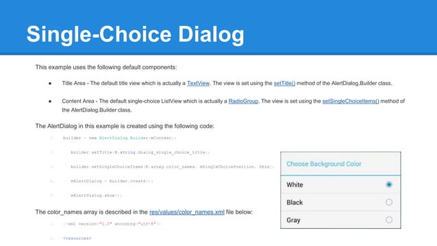 Android Dialogs Tutorial | PPTX