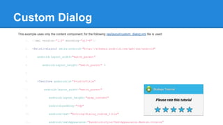 Android Dialogs Tutorial | PPTX