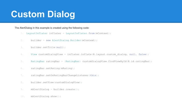 Android Dialogs Tutorial | PPTX