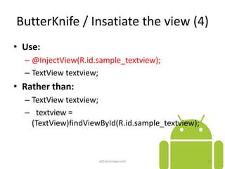 Android Effective UI: Tips, Tricks and Patterns | PPT