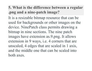 Android developer interview questions with answers pdf | PPT