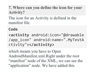 Android developer interview questions with answers pdf | PPT