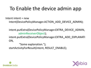 Android enterprise application development | PPT