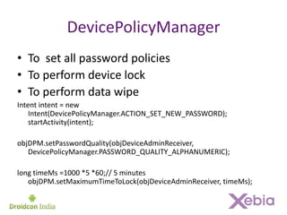 Android enterprise application development | PPT