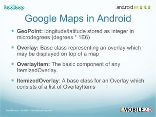 Google Maps in Android | PPT | Smartphones | Consumer Electronics