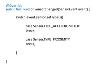Android e sensori | PPT