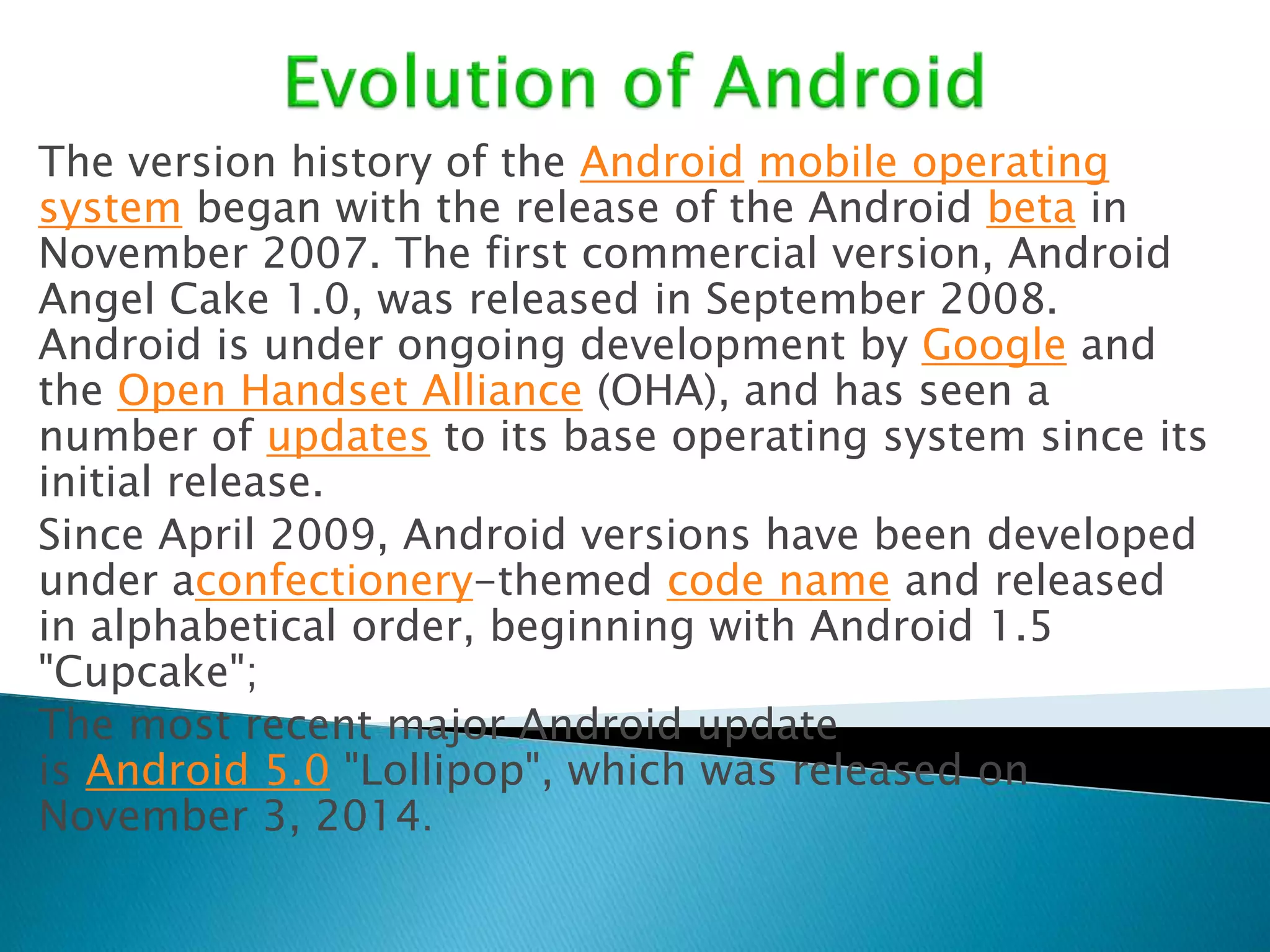 Android evolution | PPT