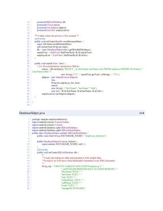 Android examples | DOCX | Operating Systems | Computer Software and ...