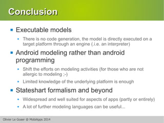 Android executable modeling: beyond android programming | PPT