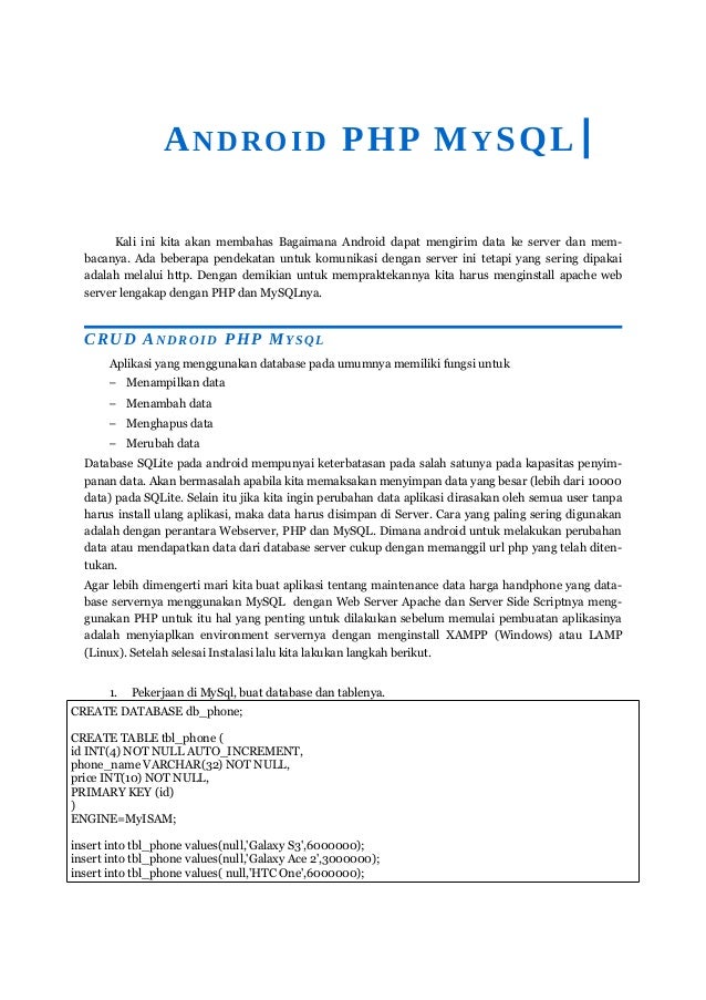 Android Fast Track Crud Android Php Mysql
