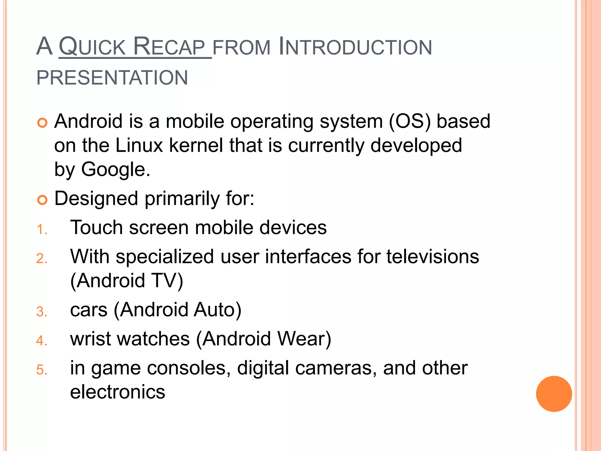 Introduction to Android development - Presentation | PPTX