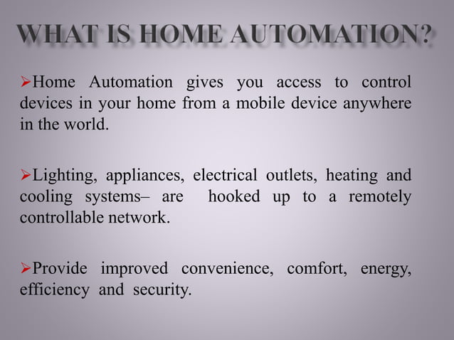 Android Based Home Automation Control | PPTX