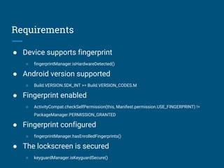 Android Fingerprint Authentication | PPT