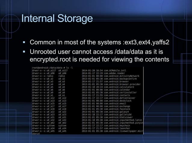 Android– forensics and security testing | PPT