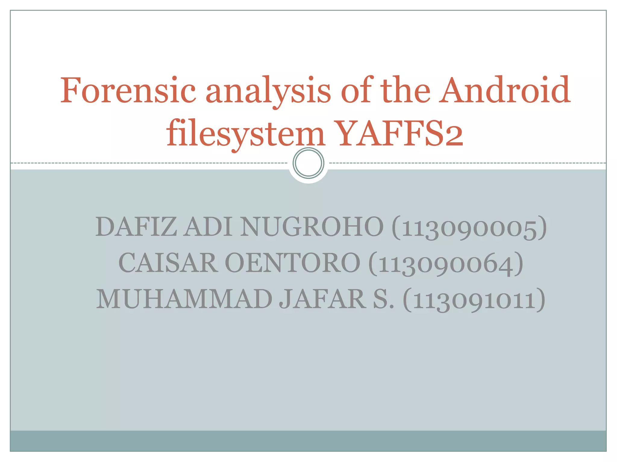 Android forensik 1 | PPTX