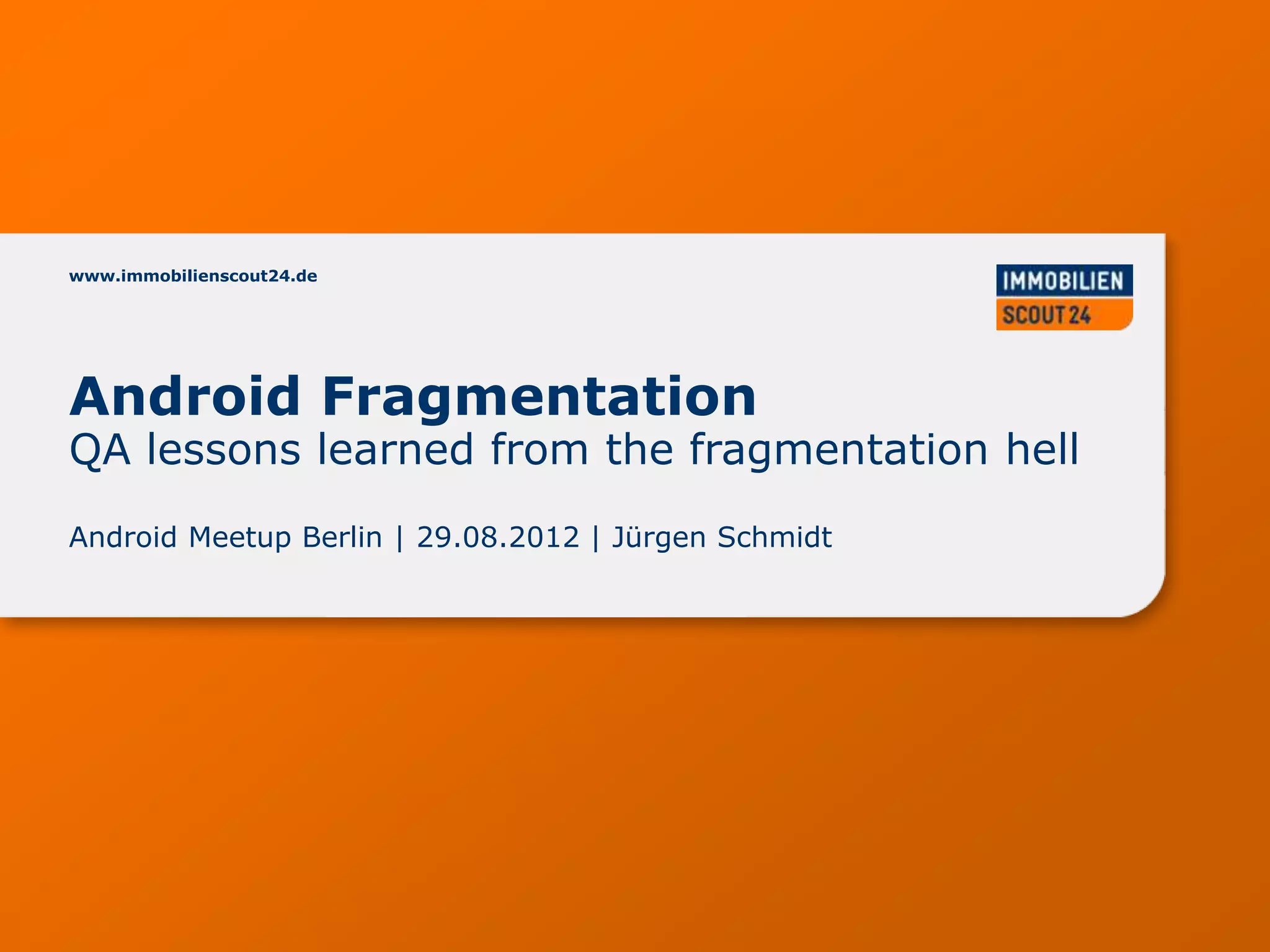 Android fragmentation | PPT