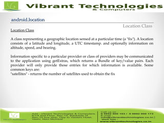 Android - Android Geocoding and Location based Services | PPT