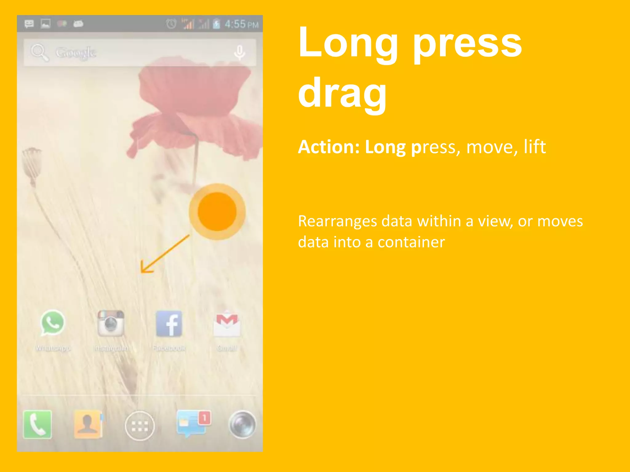 Android gestures v1 | PPTX