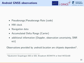 Android GNSS in Nutshell | PDF | Operating Systems | Computer Software and Applications